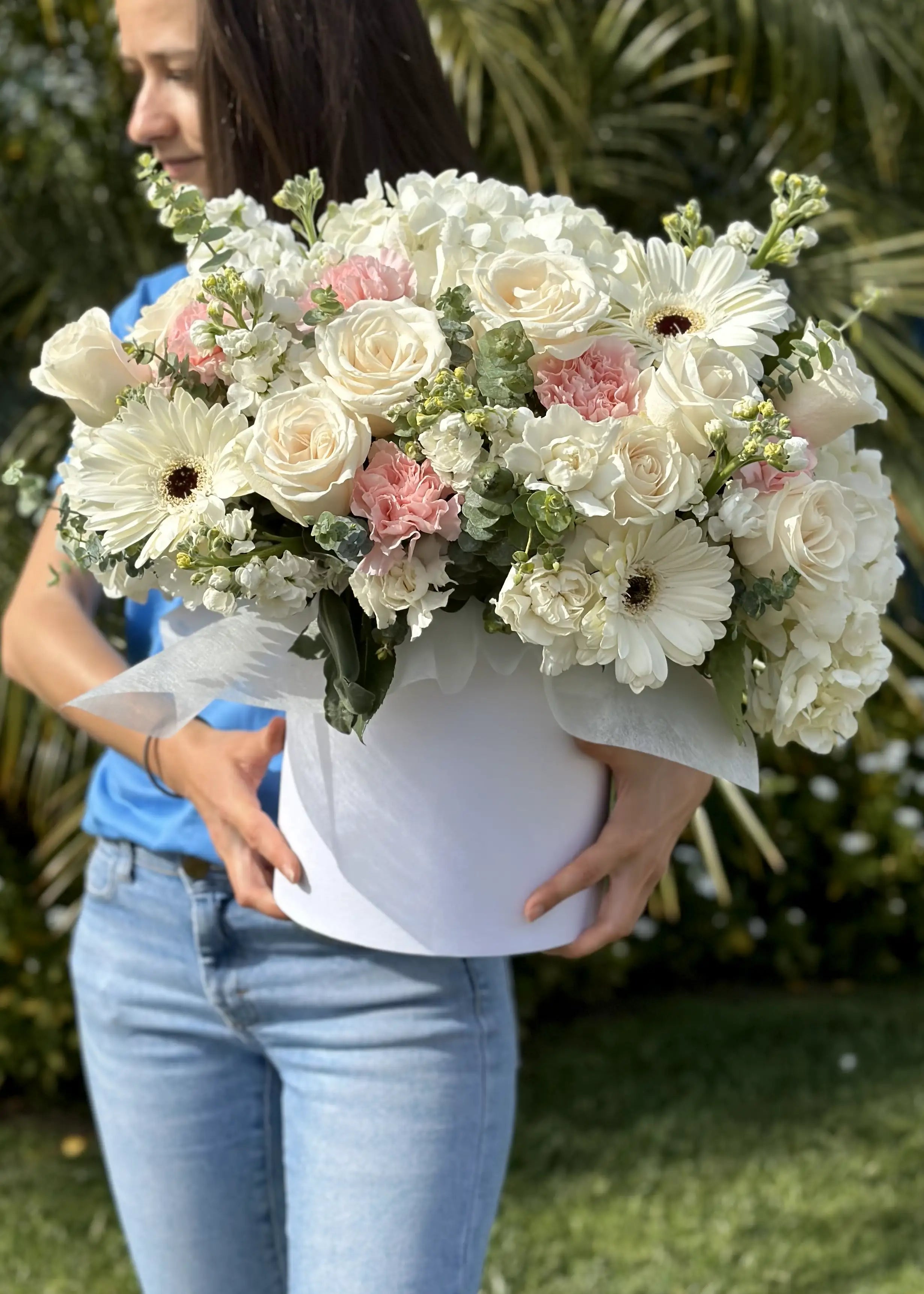NO. 88. Pink Frost (roses, hydrangea, gerbera) | Cherry Blossom ...